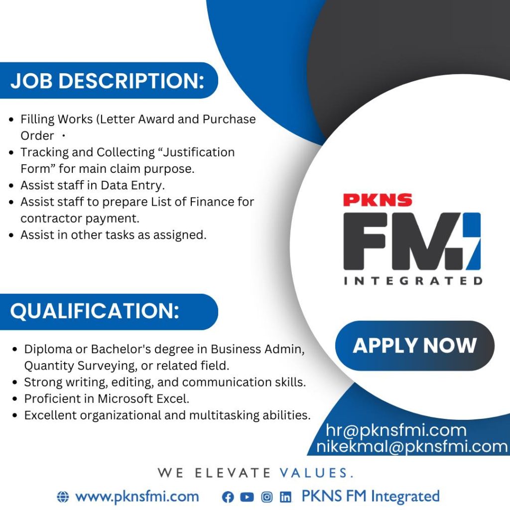 Internship for Procurement & Contract – PKNS FMI
